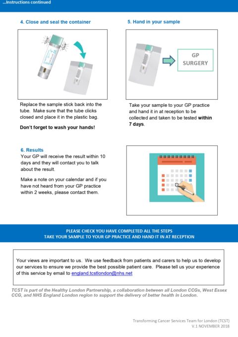 Faecal Immunochemical Test (qFIT) - Long Lane Surgery